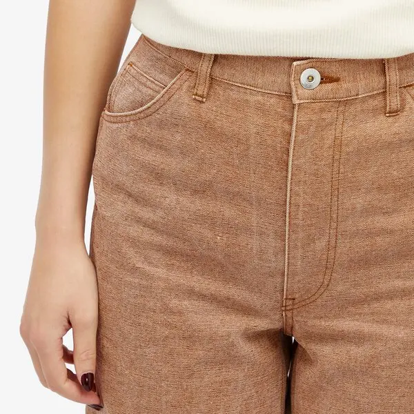 Auralee Washed Organic Canvas Pants - Light Brown | Editorialist
